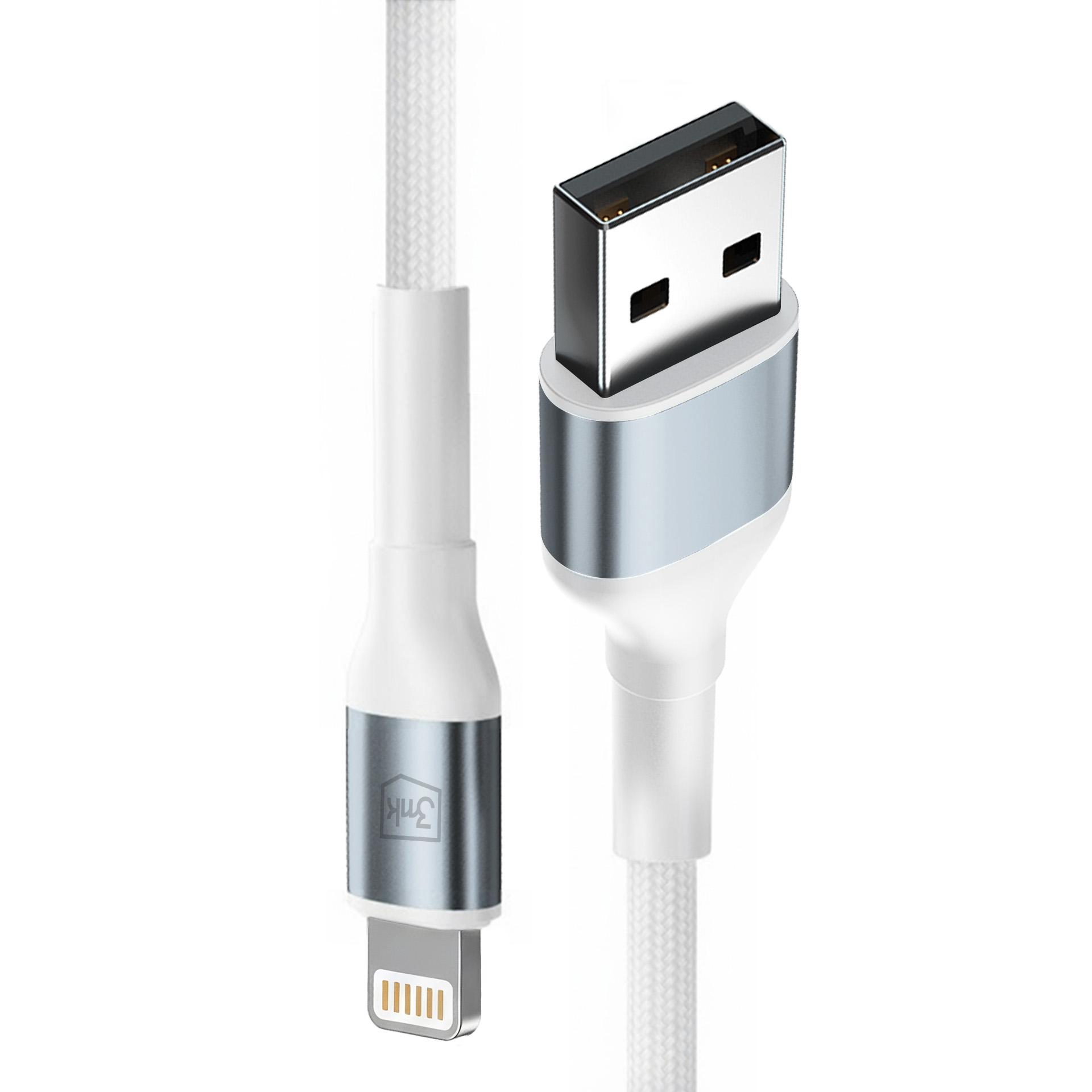 Kabel 2m 12W 5V/2.4A 3mk Hyper Cable N-SERIES USB-A to Lightning 12W™ White