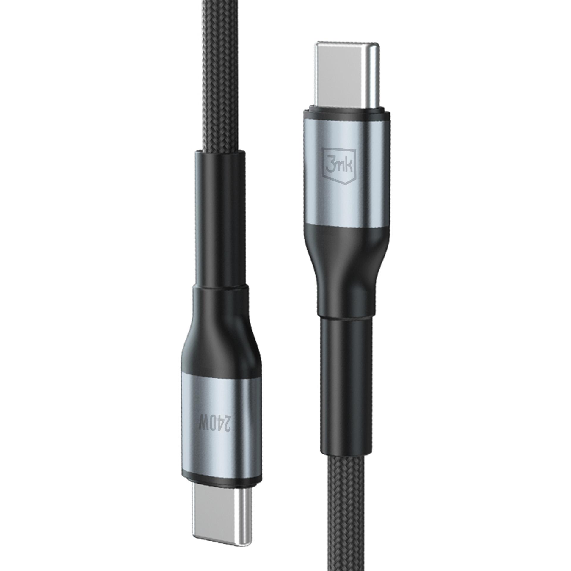 Kabel 2m 240W 48V/5A 3mk Hyper Cable N-SERIES USB-C to USB-C 240W™ Black