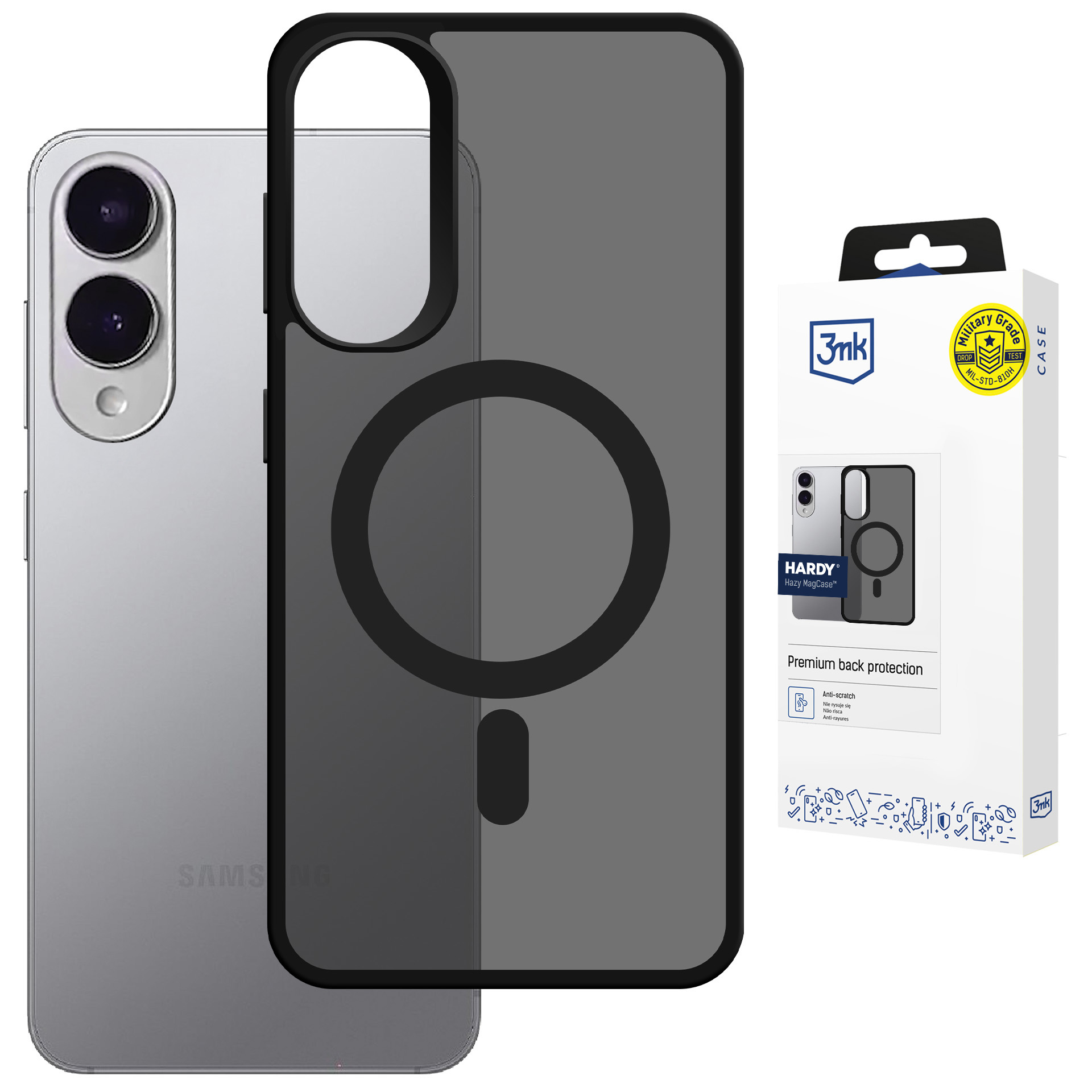 Przydymione etui z MagSafe na Samsung Galaxy S25 Edge - 3mk HARDY® Hazy ...